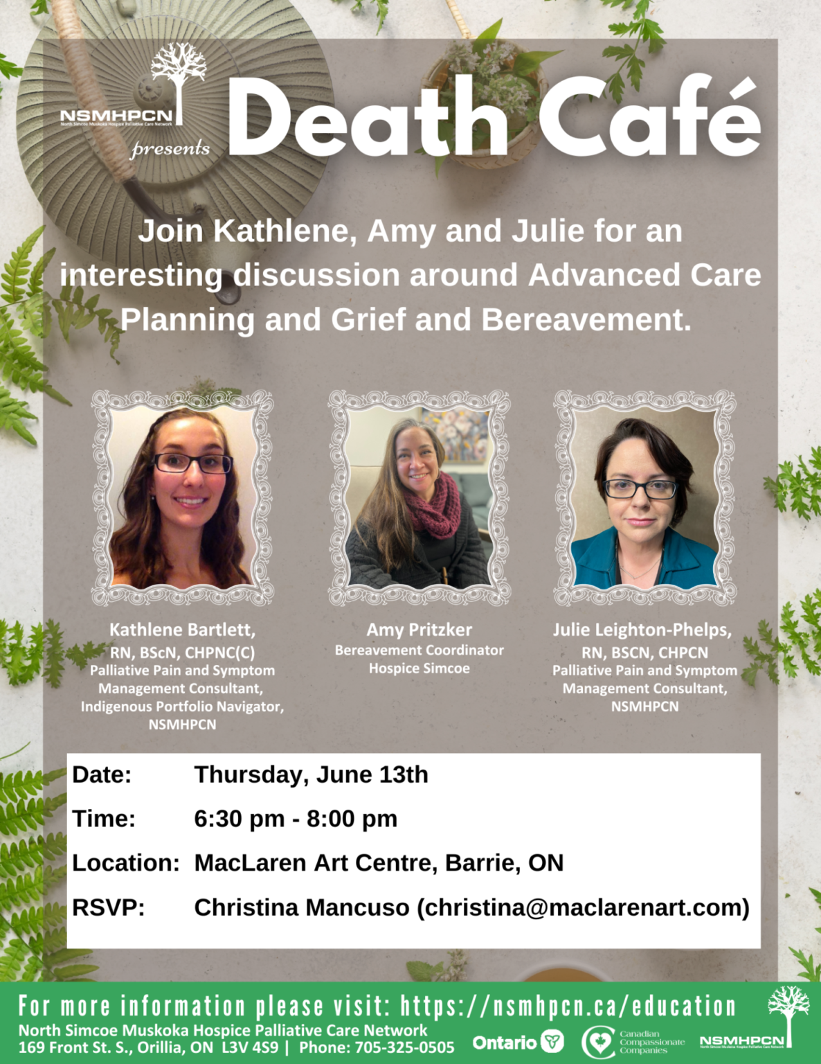 Death Cafe – North Simcoe Muskoka Hospice Palliative Care